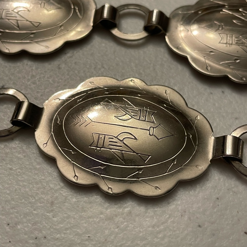 Vintage Silvel Aztec Fish Western Concho Belt Silver … - Gem